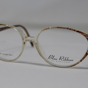 Vintage NOS Blue Ribbon by Marchon Mod BR 14 Brown Plastic Eyeglasses ...
