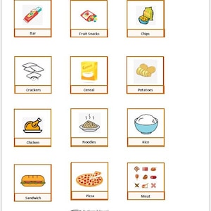 Autism PECS Pages (food) DIGITAL DOWNLOAD | Non-verbal Autism ...
