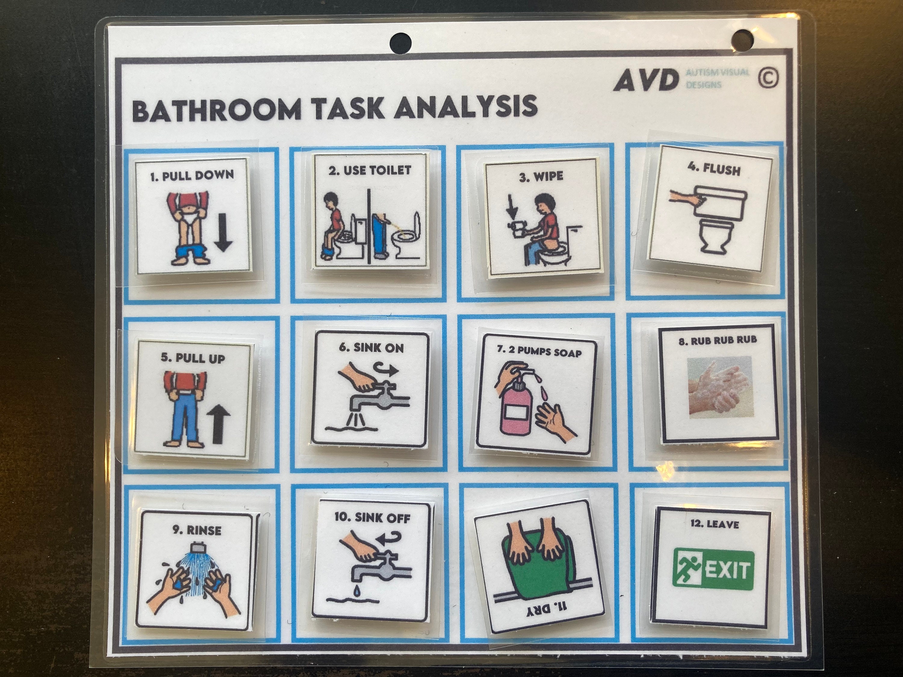 Autism Bathroom Routine Digital Download PEC Board Potty Routine ...