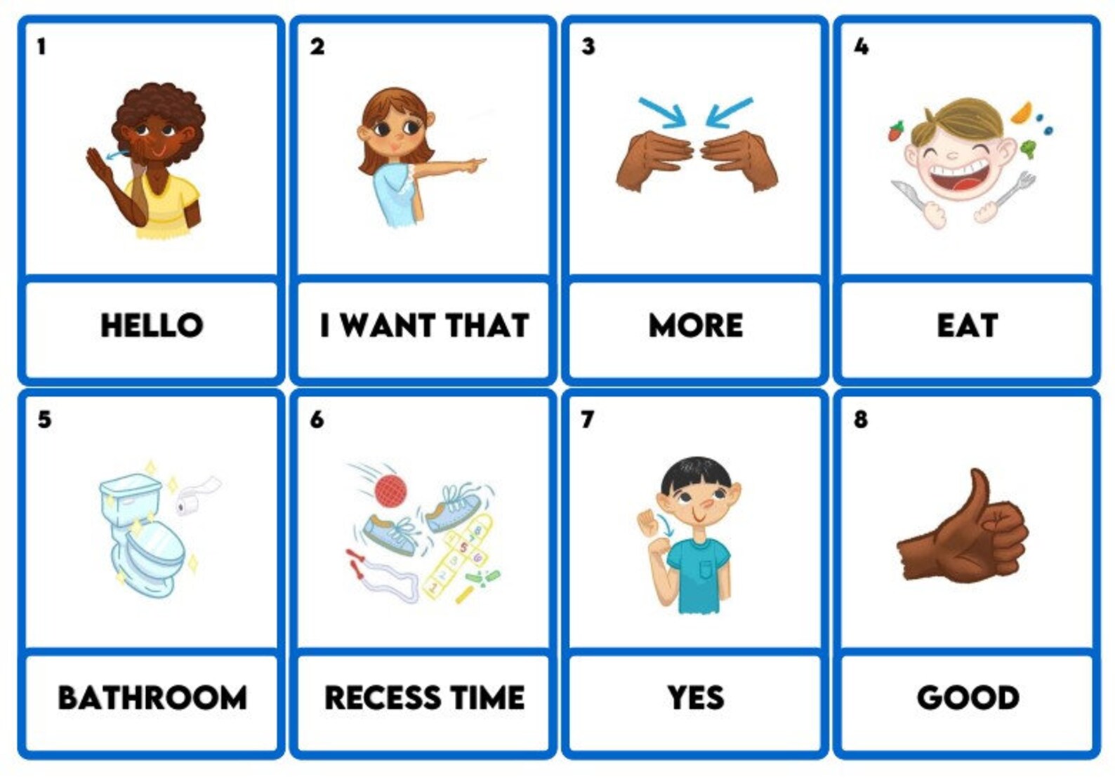 Autism Visual Picture Communication Keyring Cards (36 Images) | Digital ...