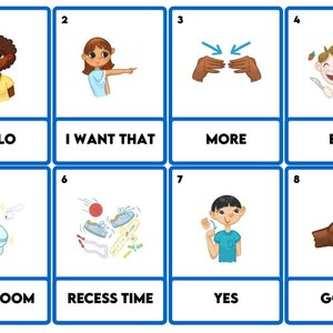Autism Visual Picture Communication Keyring Cards (36 Images) | Digital ...