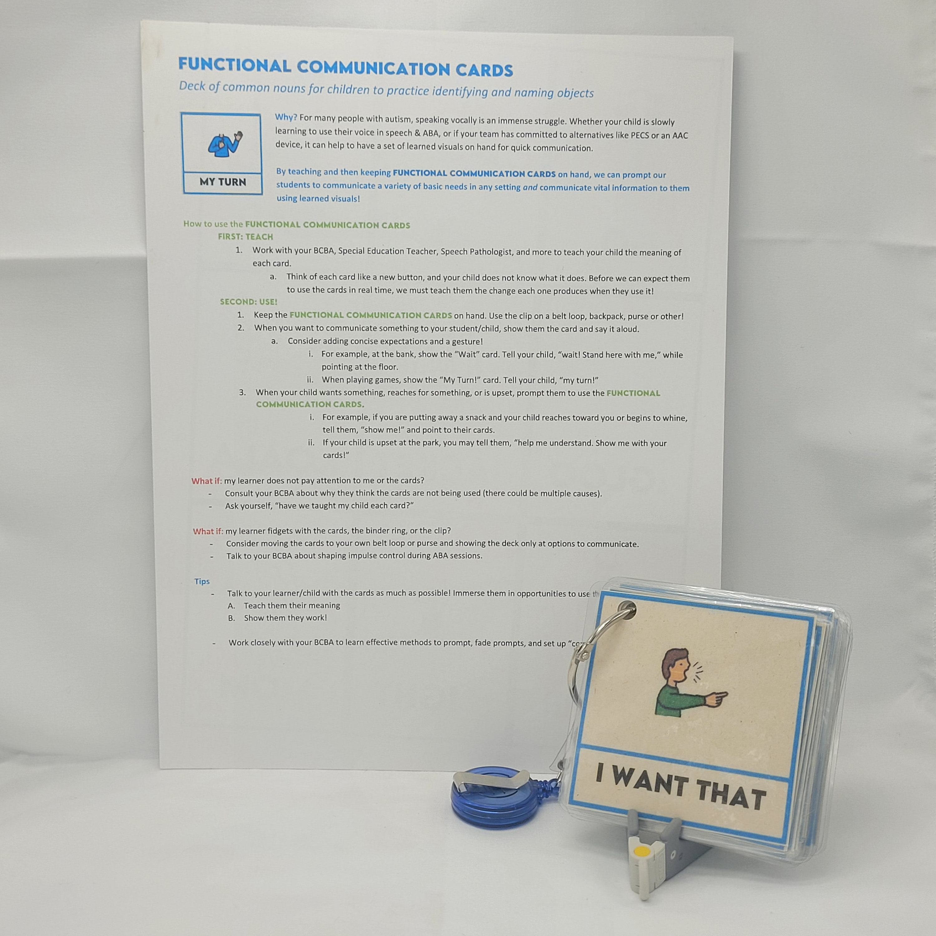 Autism Visual Picture Communication Keyring Cards (36 Images) | Digital ...