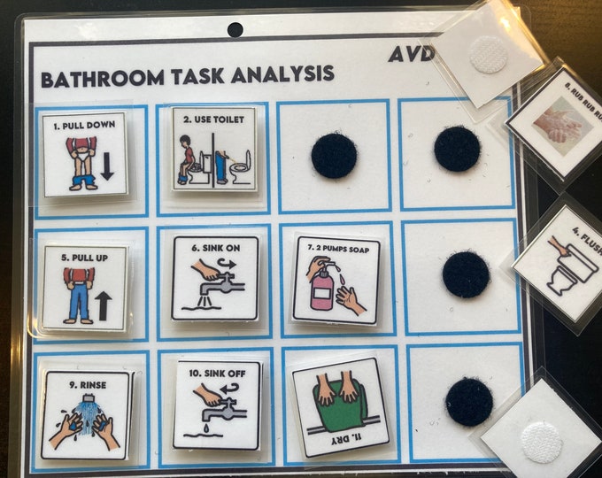 Autism Bathroom Routine - Digital Download | PEC Board | Potty Routine ...