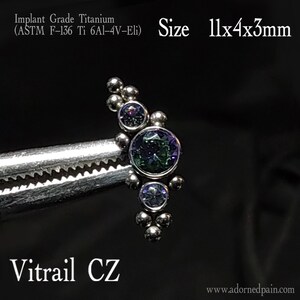 Implant Grade Titanium Threadless Push in Top With 3 Bezel Set Czsjust ...