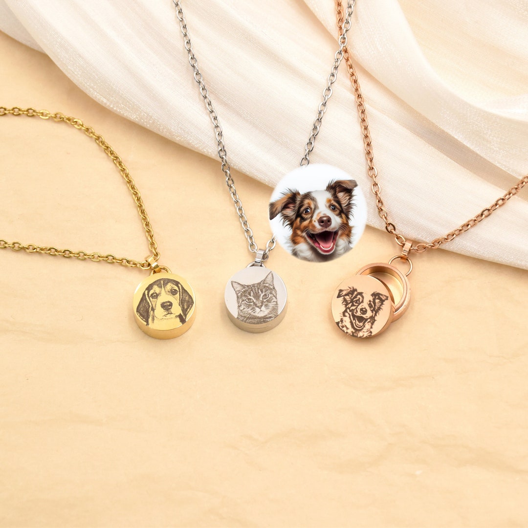 Custom Pet Fur Necklace, Pet Hair Necklace, Pet Memorial Jewelry,pet ...