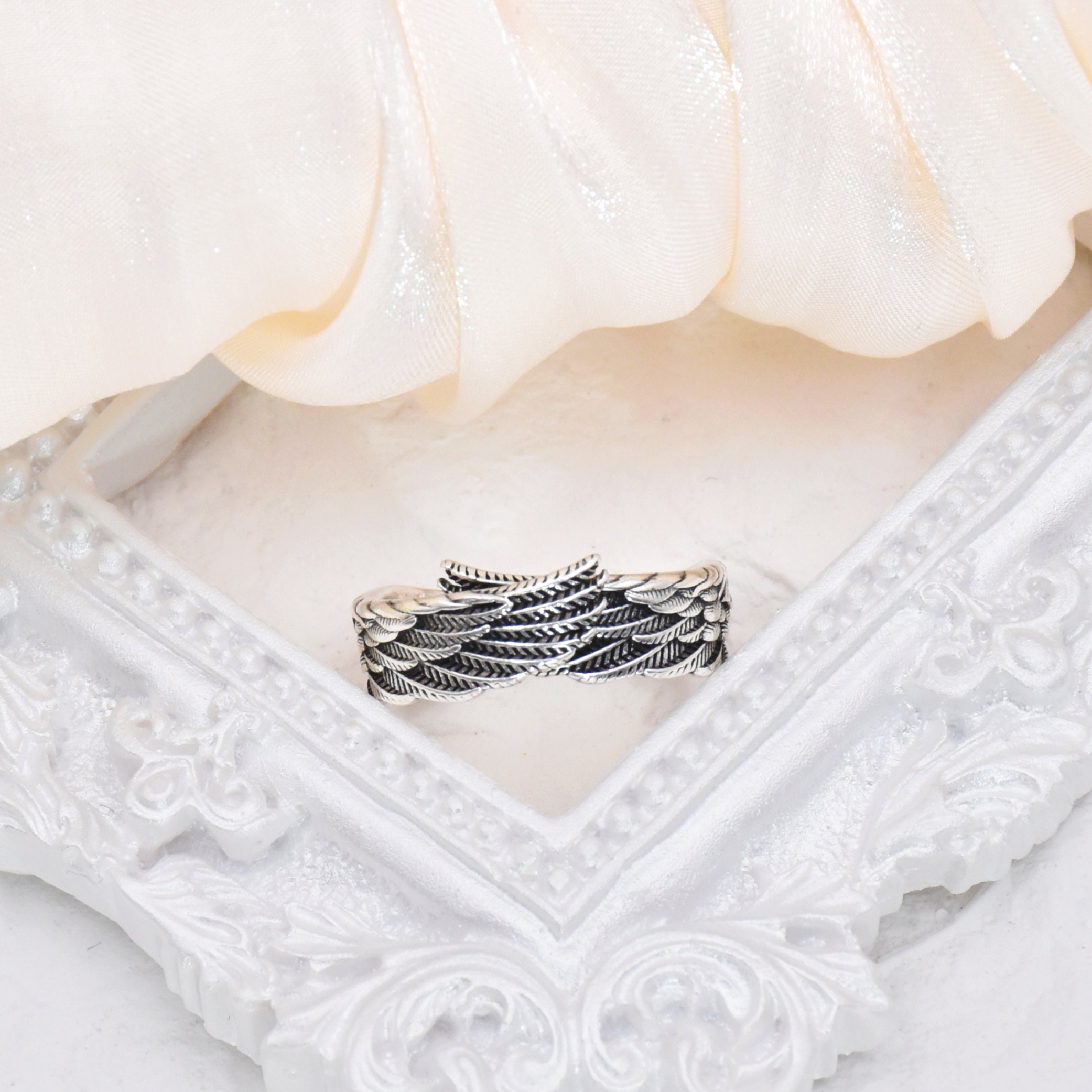 Angel Wing Ring Guardian Angel Ring Couple Ring Adjustable - Etsy