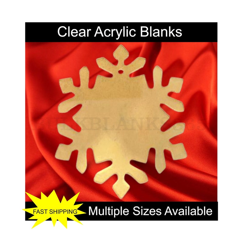 Acrylic Snowflake Ornament - Etsy