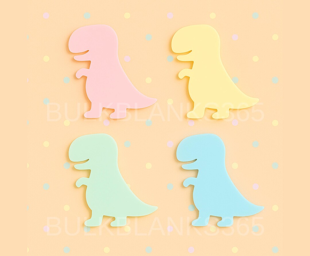 Pastel Acrylic T-rex Dinosaur Blanks | Acrylic Cutouts for Kids ...