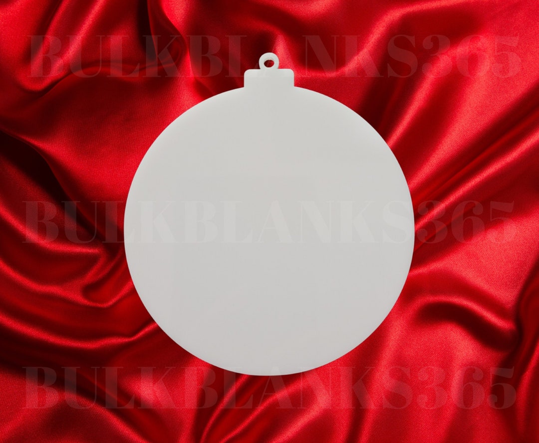 WHITE Acrylic Christmas Ornament Blanks, DIY Acrylic Blanks, Round ...