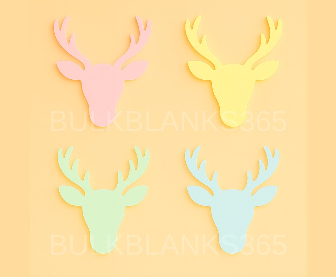 Deer Head Acrylic Blanks | Hunting Cabin Crafts | Rustic Buck ...