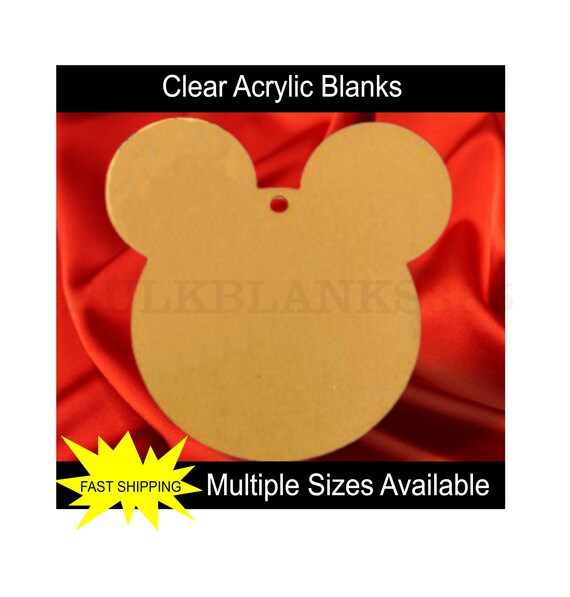 Clear Acrylic Blank Mouse Head Acrylic Blank Unfinished - Etsy