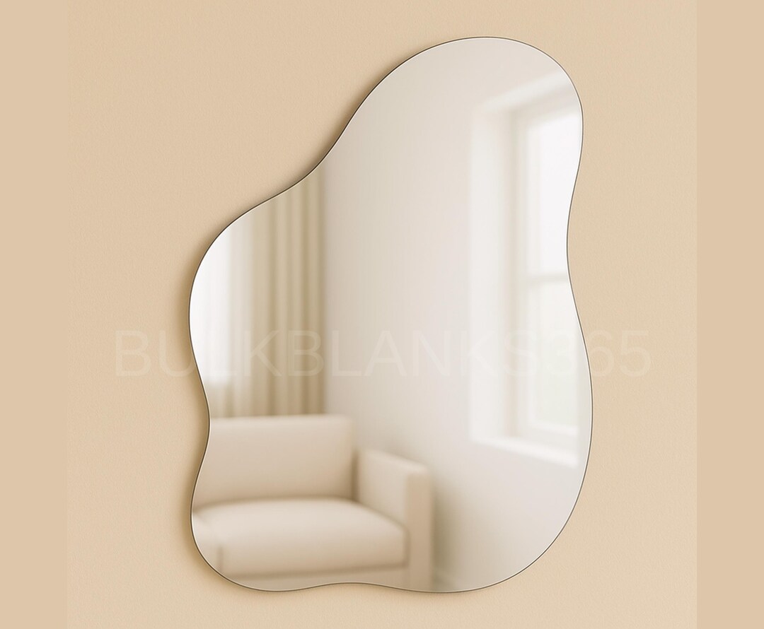 Asymmetrical Blob Mirror Cutout – 1/8” Acrylic Mirror | Organic ...