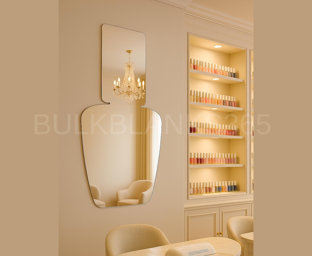 Gold Mirrored Acrylic Nail Polish Wall Decor – Glam Cutout for Nail ...
