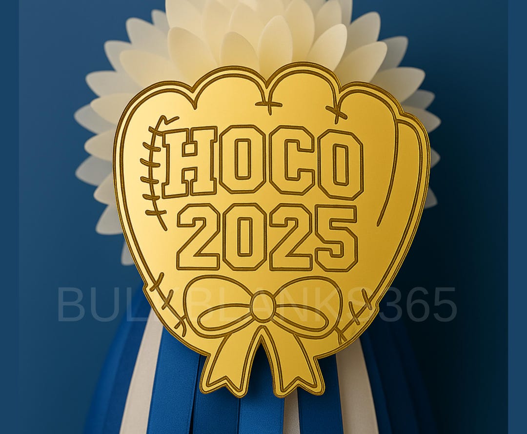 Gold Mirrored Acrylic Softball Glove HOCO 2025 Homecoming Trinket ...