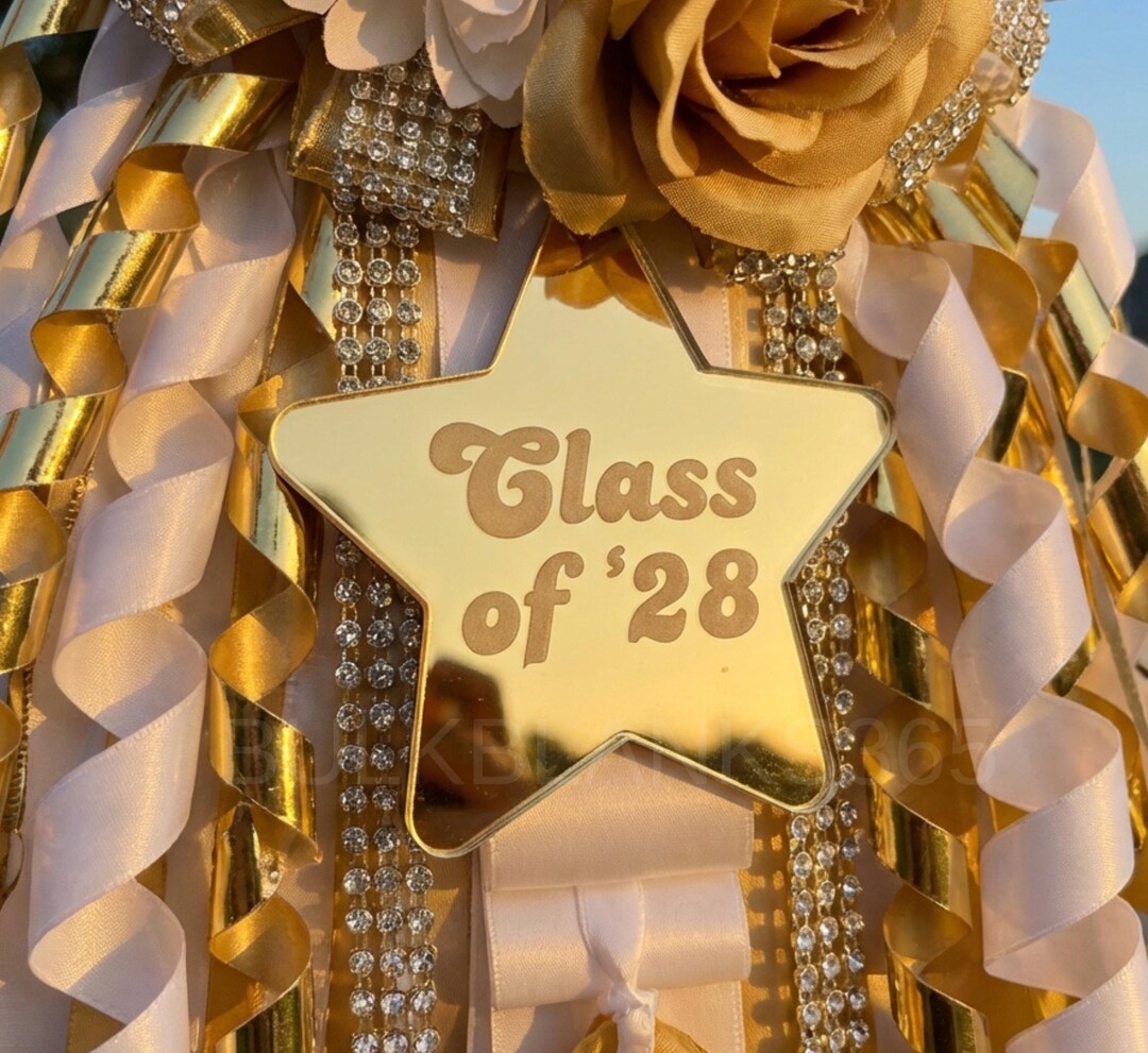 Class of ’28 Gold Mirror Mum Trinket | Class of 2028 Homecoming Charm ...