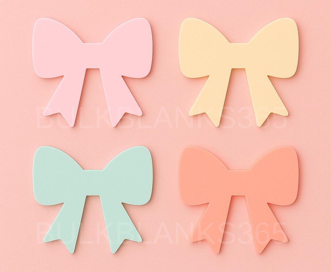 Cutout Pastel Bow Acrylic Blanks – DIY Gift Tags, Party Decor & Craft ...