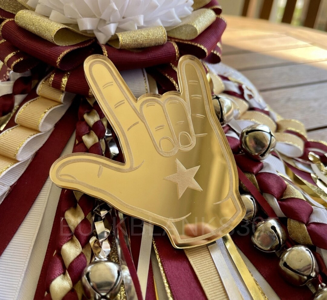 Rock Hand Garter Trinket | Homecoming Garter Charm | Texas HOCO Garter ...