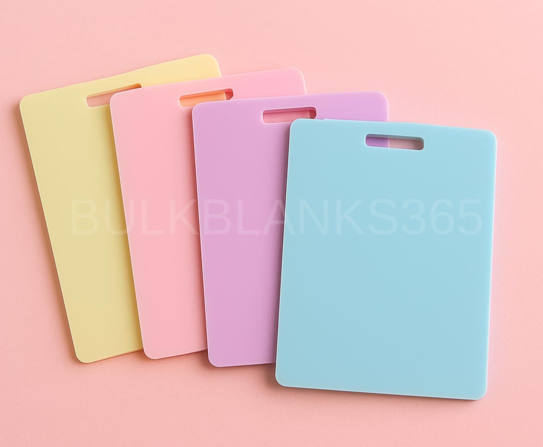 Pastel Badge Buddy Blanks – Acrylic Nurse ID Badge Holder – Vertical ...