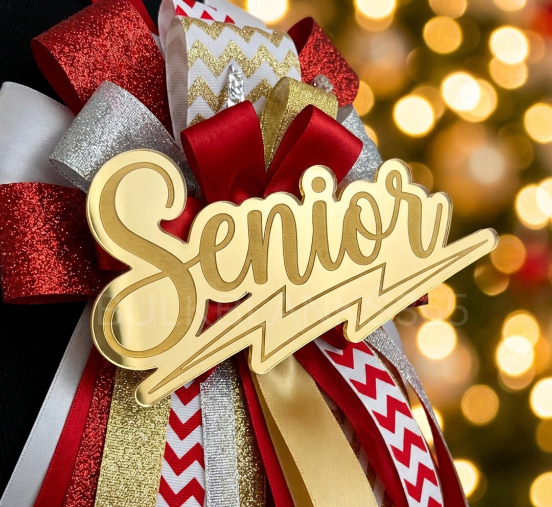 Gold Mirror Senior Mum Trinket | Senior Homecoming Mum | Senior Mum ...