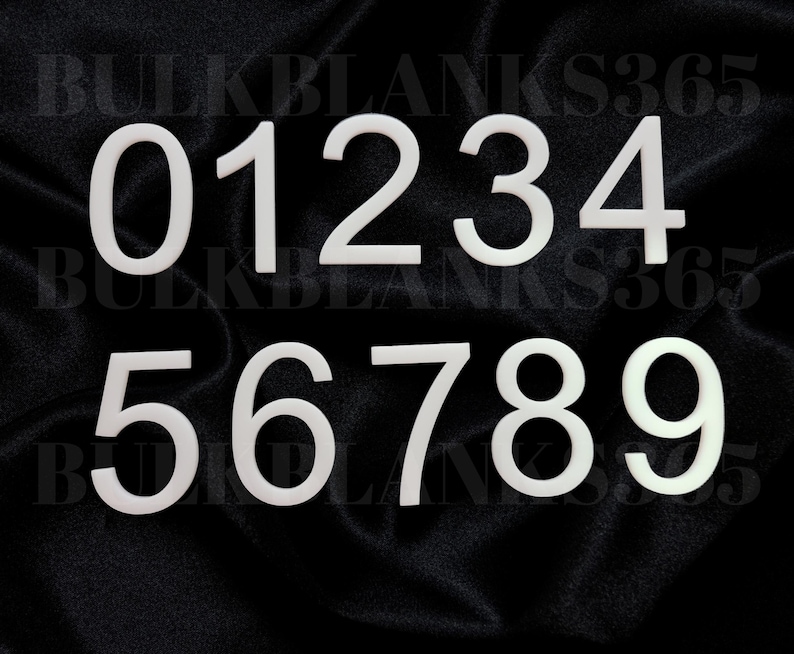 Blank Numbers- Acrylic Numbers - Numbers for Crafts - Business Sign ...