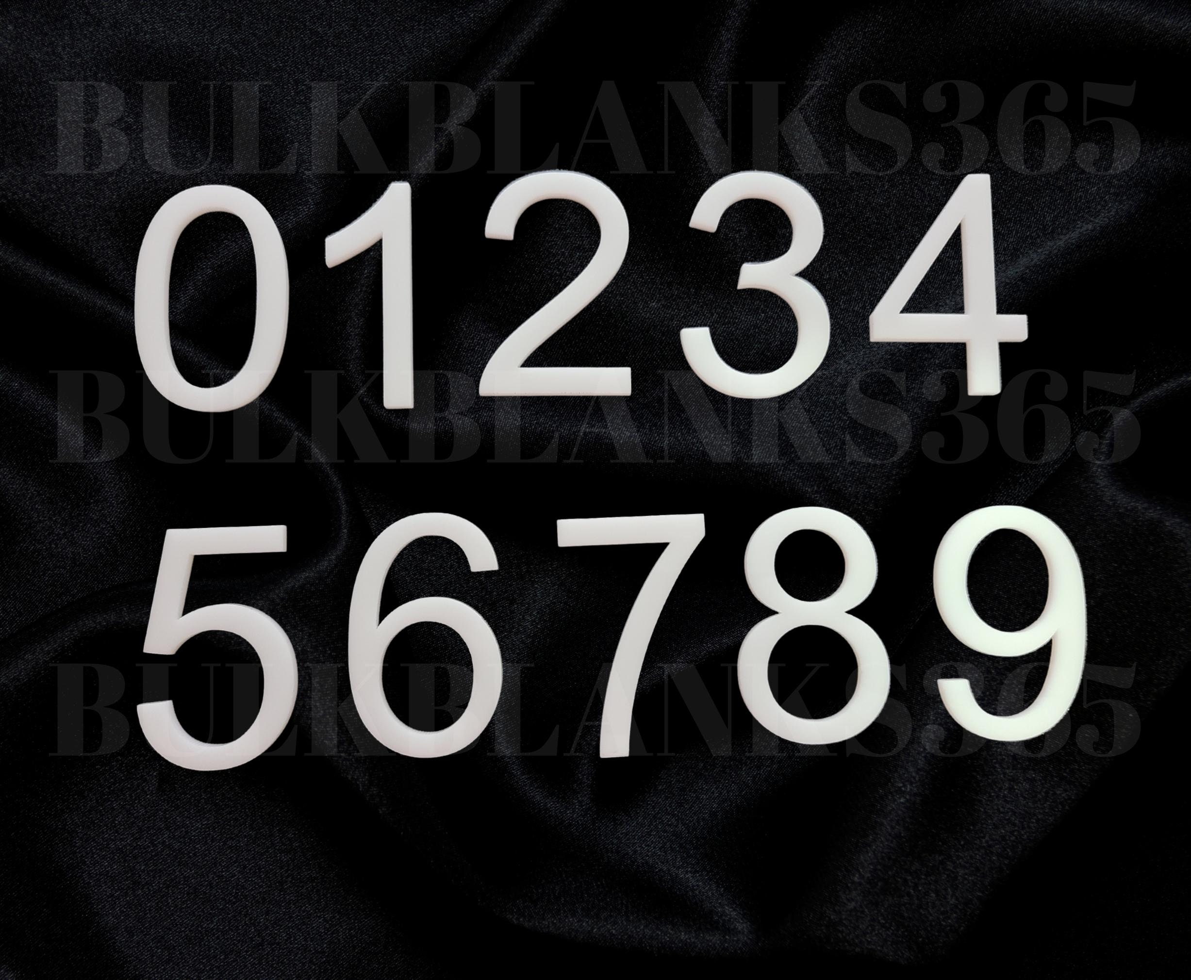 Blank Numbers- Acrylic Numbers - Numbers for Crafts - Business Sign ...