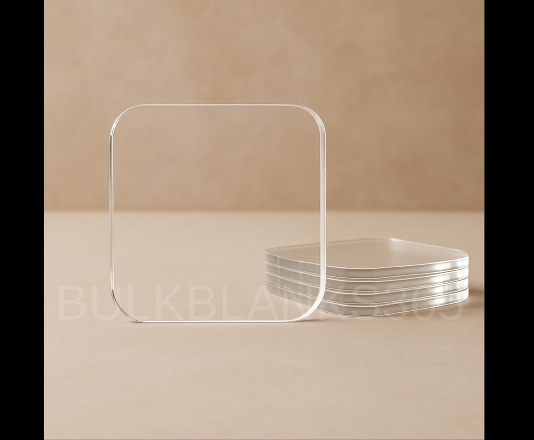 CLEAR Acrylic Rounded Square Shape, Acrylic Cut Out Shapes, Clear ...