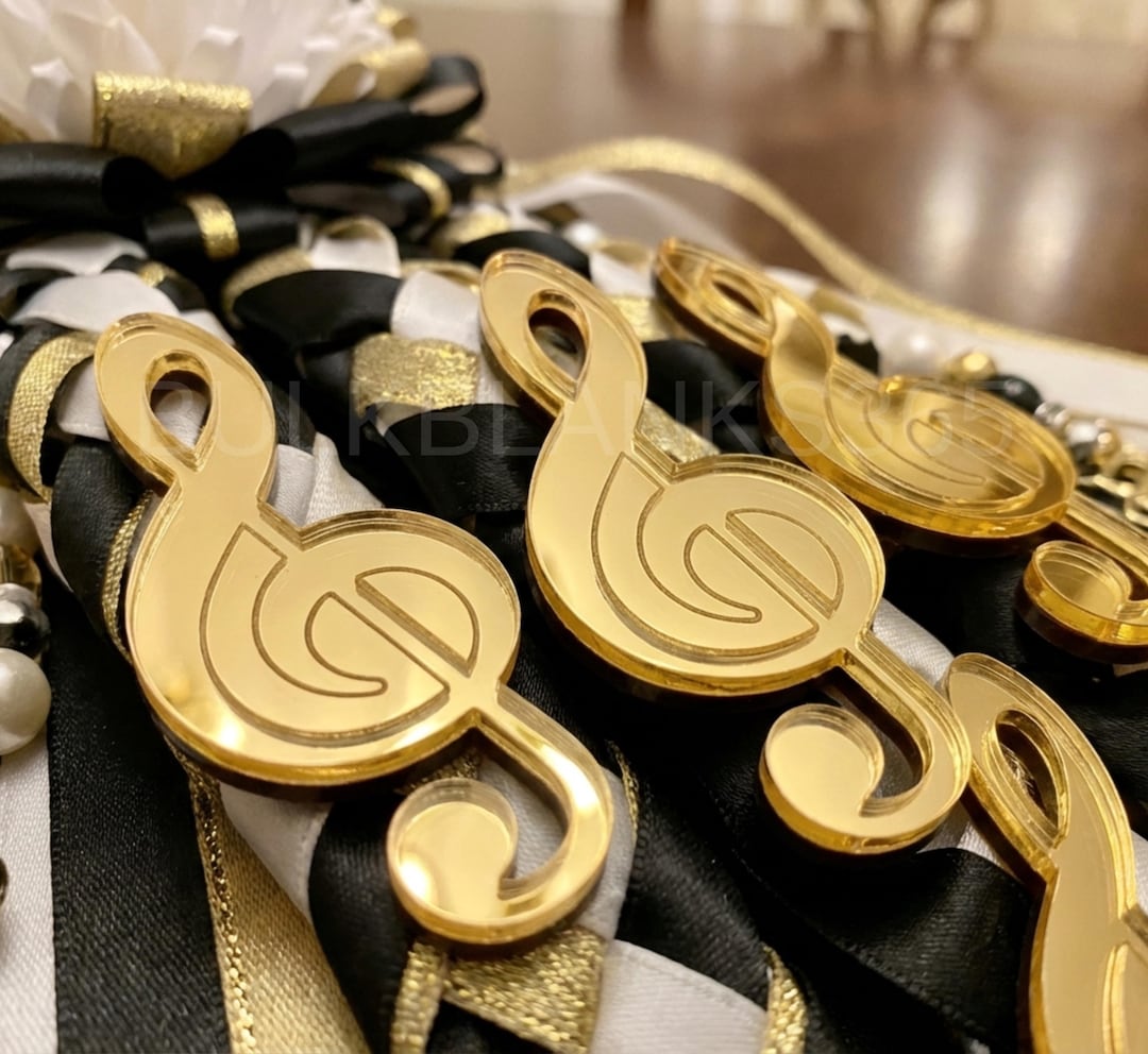 Treble Clef Acrylic Pieces | Band Mum Decorations | Music Homecoming ...