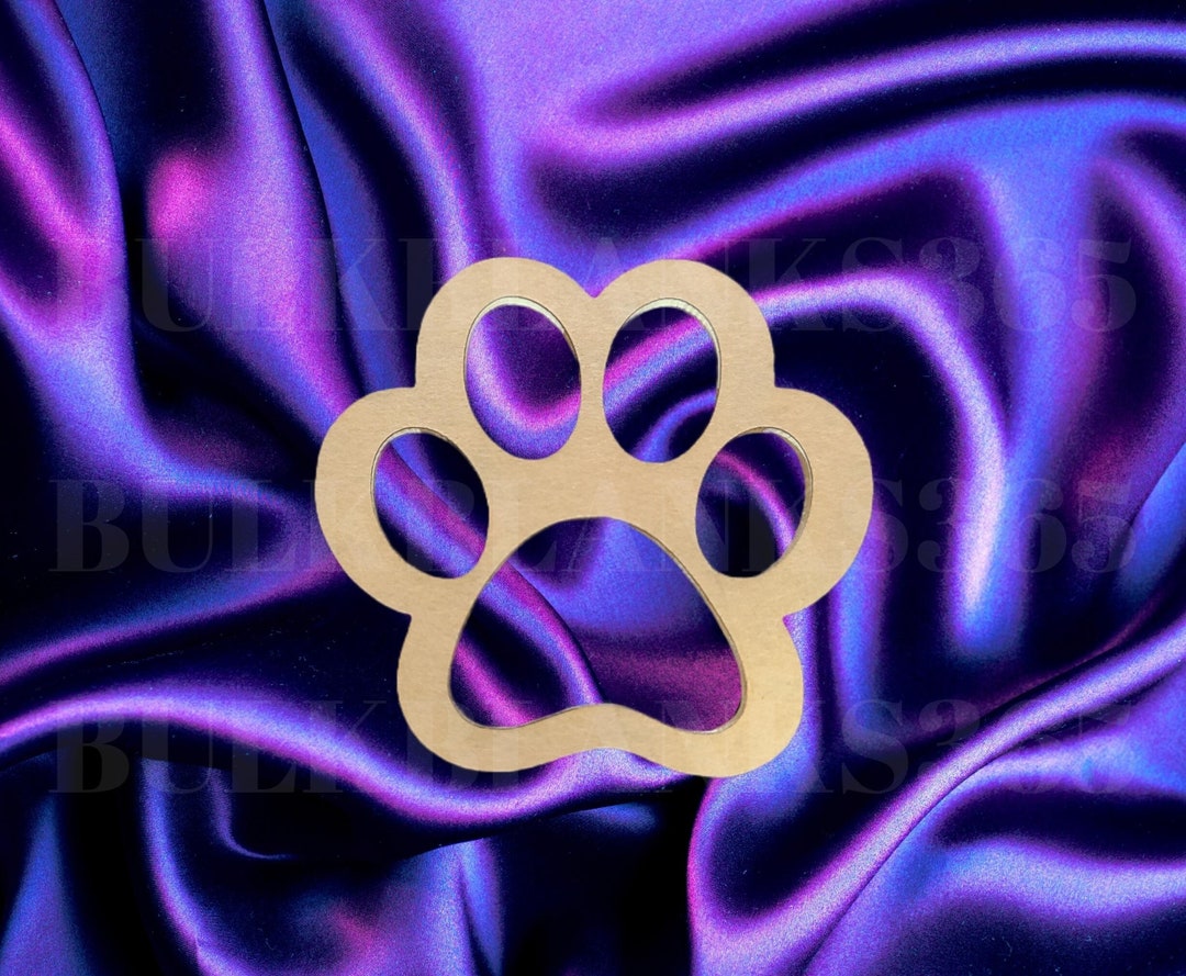 CLEAR Acrylic Paw Print Outline, Acrylic Cut Out Shapes, Clear Acrylic ...