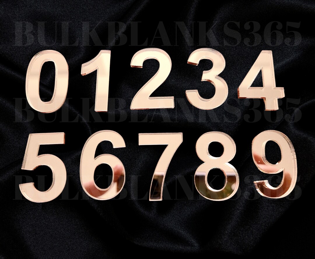 Mirror Numbers- Acrylic Numbers - Numbers for Crafts - Business Sign ...