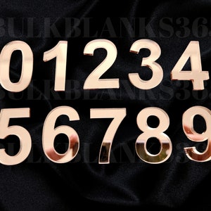 Mirror Numbers- Acrylic Numbers - Numbers for Crafts - Business Sign ...