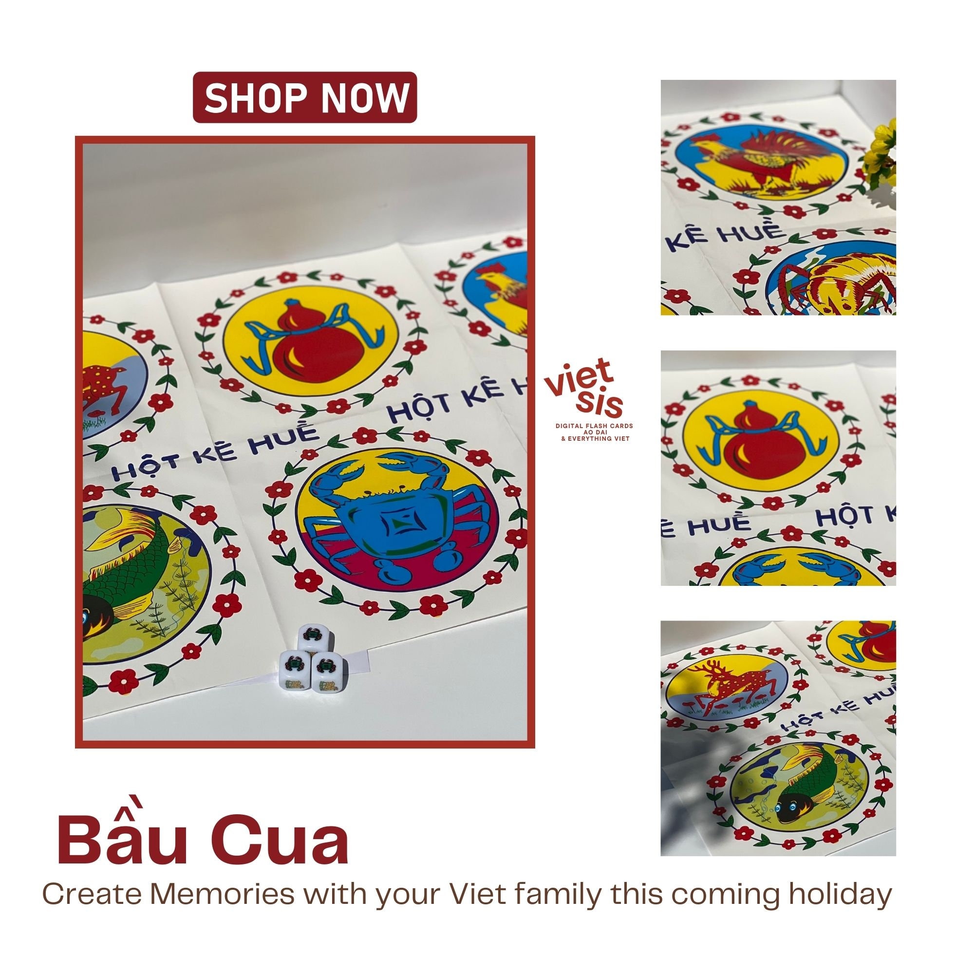 Bau Cua| Vietnamese Animal Games| Vietnamese Family Games - Etsy
