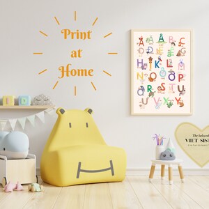 ABC Vietnamese Alphabet Wall-art. Vietnamese Kids Room's Decor ...