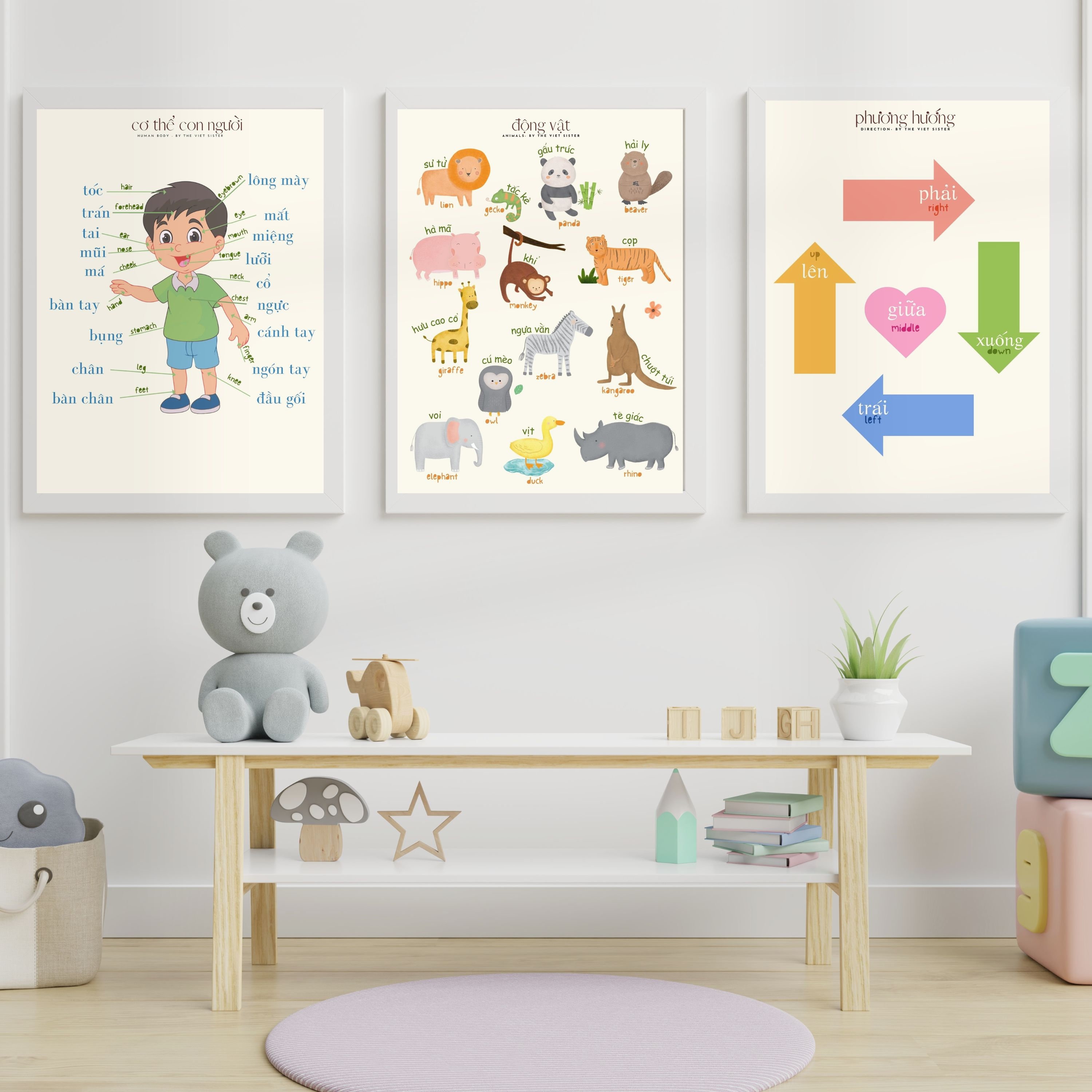 Vietnamese Learning Culture Bundle for Kids Printable Posters Numbers ...