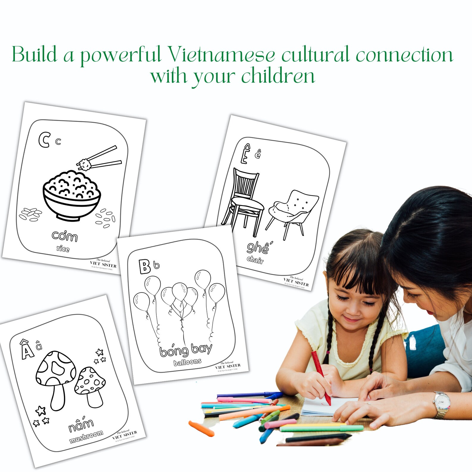 Coloring Pages for Vietnamese Kids, Teaching Kids Vietnamese More Fun ...