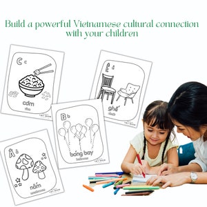 Vietnamese Alphabet Coloring Pages for Kids, Teaching Vietnamese| Gift ...