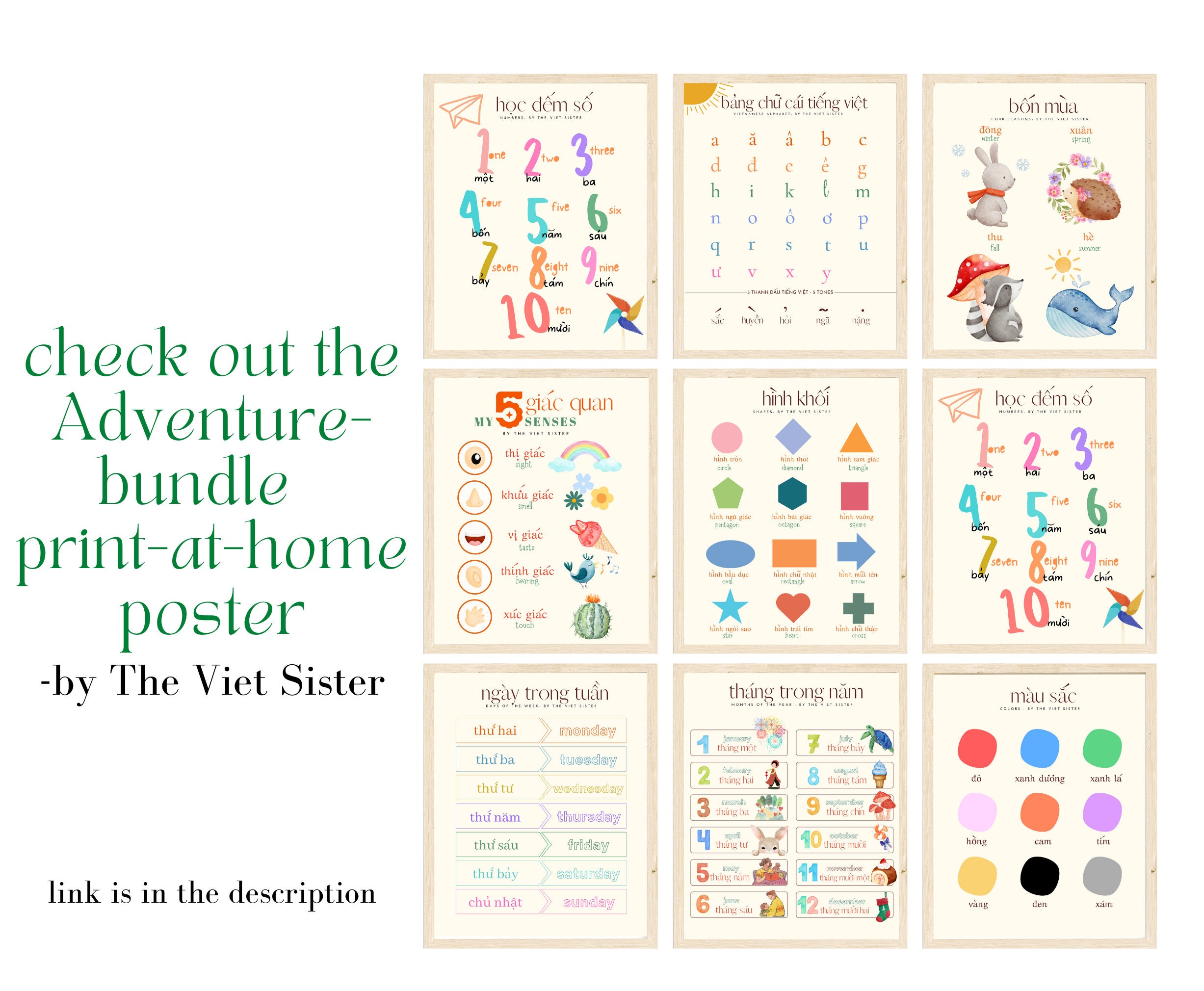 NORTHERN Vietnamese ALPHABET for Kids. Print-at-home Bilingual ...