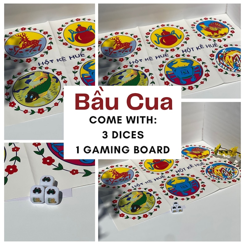 Bau Cua Game: Traditional Vietnamese Animal Game - Etsy