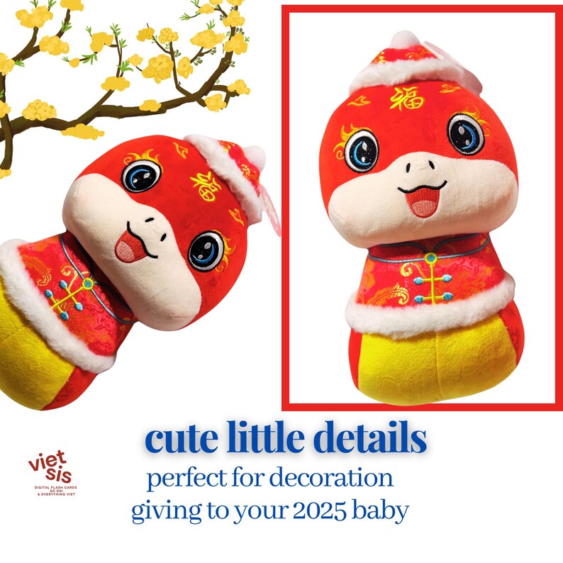Tet 2025 Snake Limited Edition Snake Stuffed Animal Tết 2025 Exclusive ...