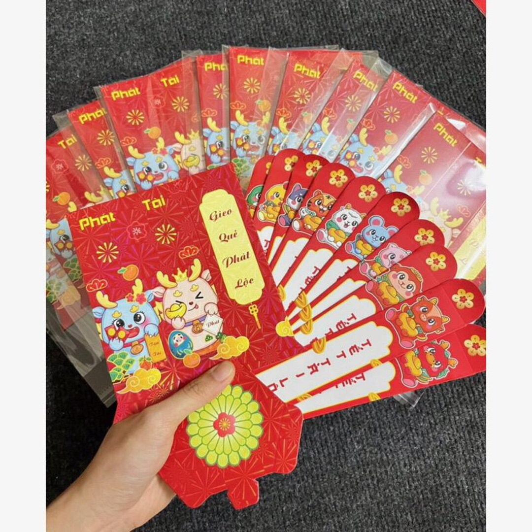 Bao Li Xi Vietnamese Red Envelopes, Li Xi for Tet 2025 Lucky Money ...