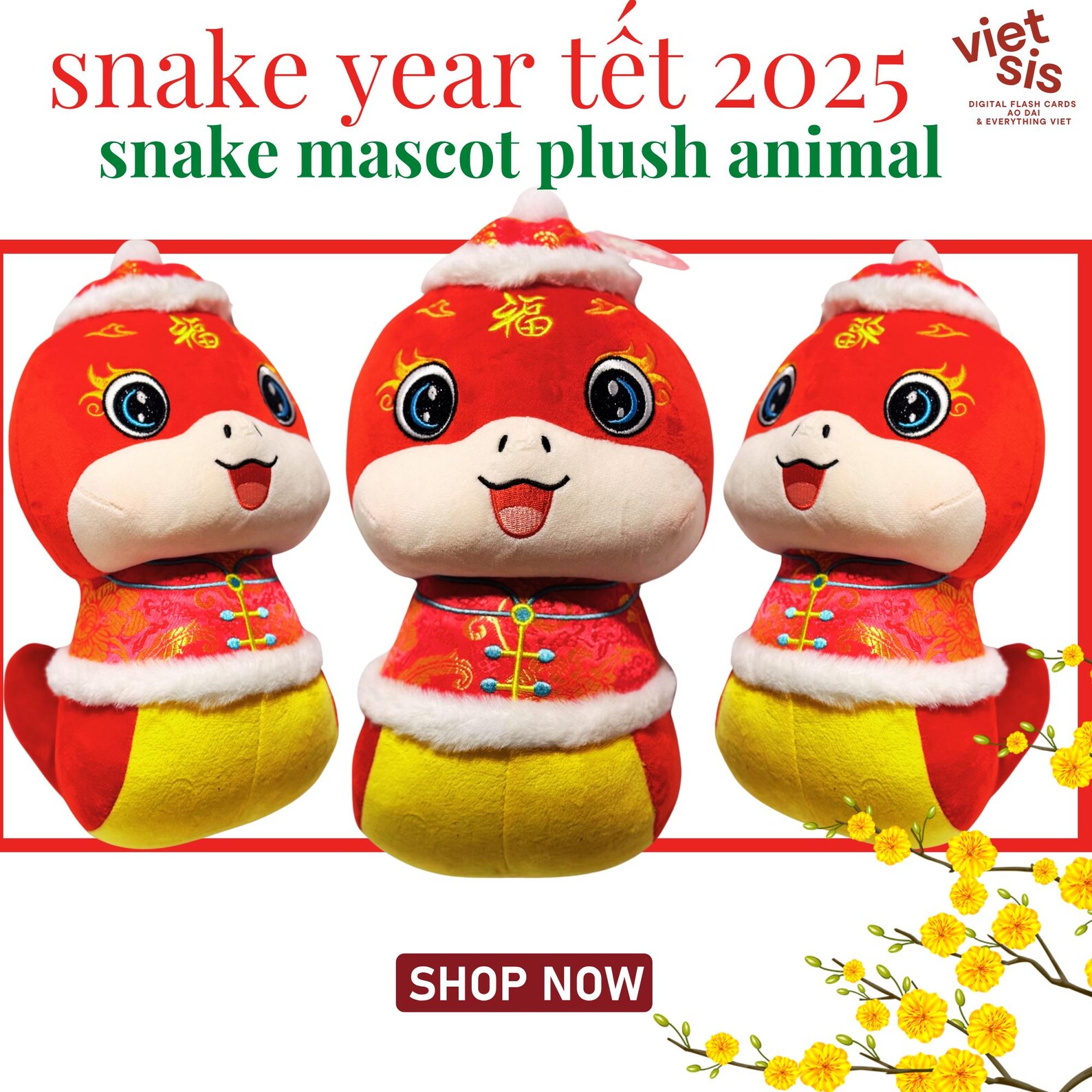 Tet 2025 Snake Limited Edition Snake Stuffed Animal Tết 2025 Exclusive ...