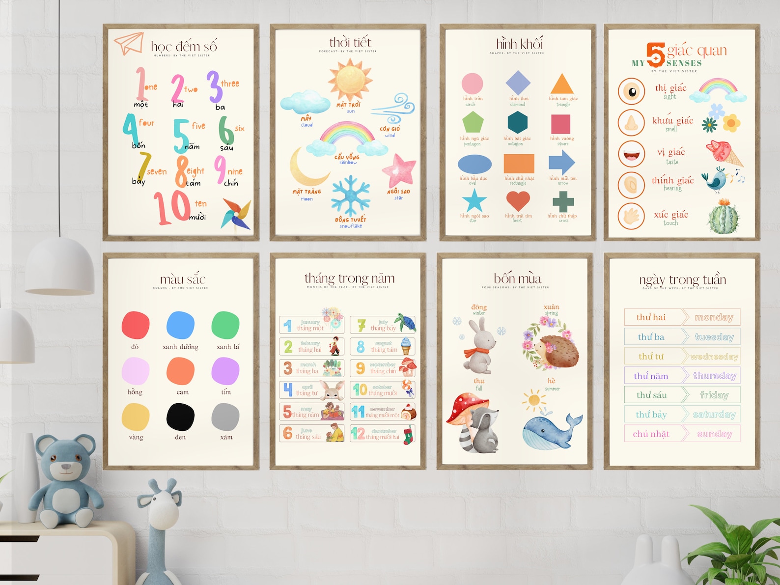 Vietnamese Learning Adventure Bundle for Kids Printable Posters ...