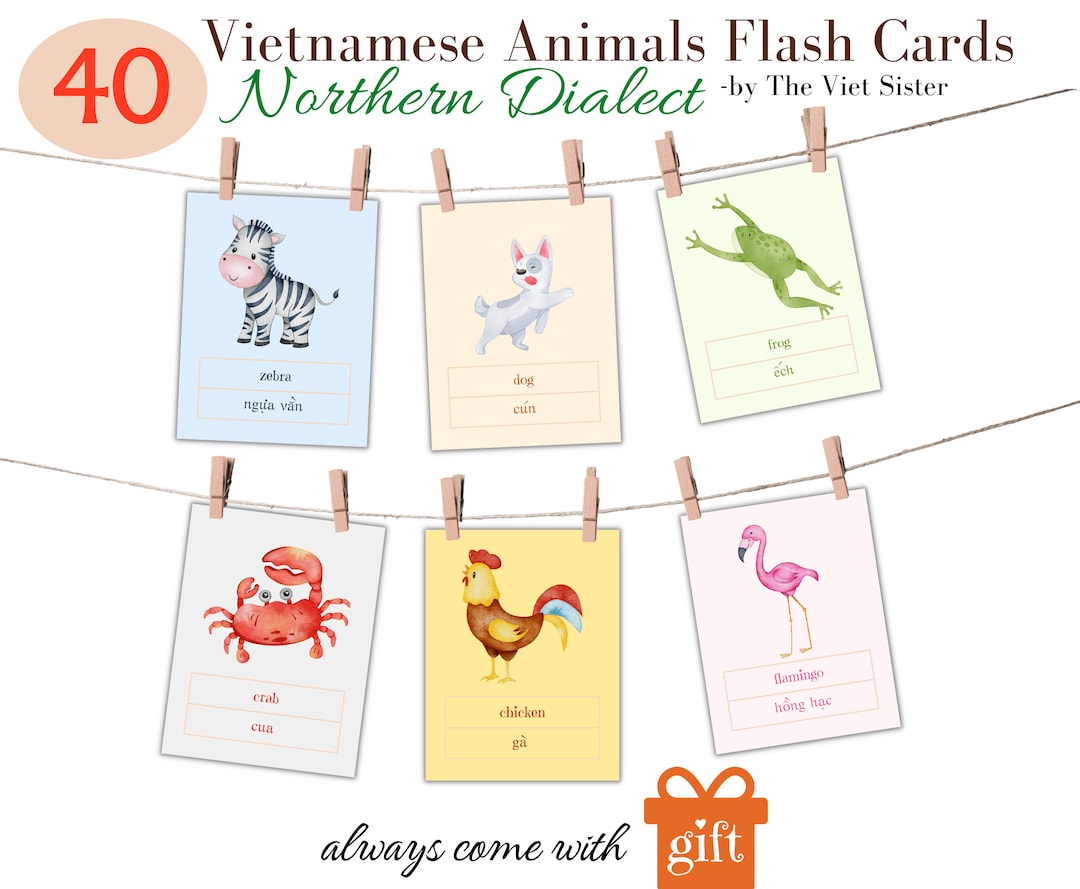 NORTHERN Vietnamese Dialect. 40 Animals Vietnamese-english PDF ...