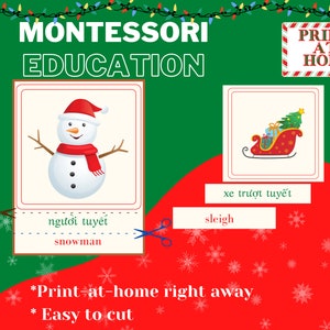 Vietnamese-english Christmas Flashcards. Teaching Common Christmas ...