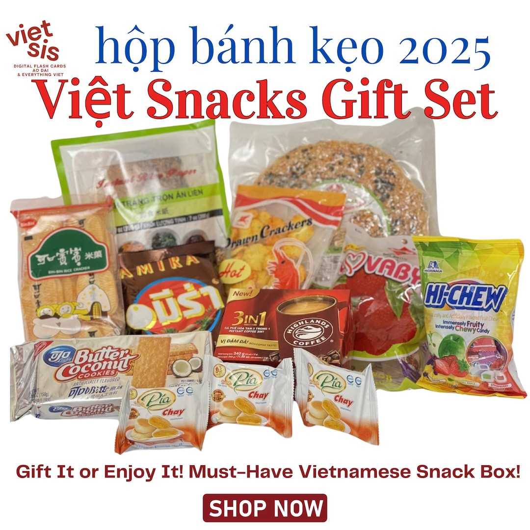 Vietnamese Snack Box–authentic Vietnamese Snacks, Banh Trang Tron, Ca ...