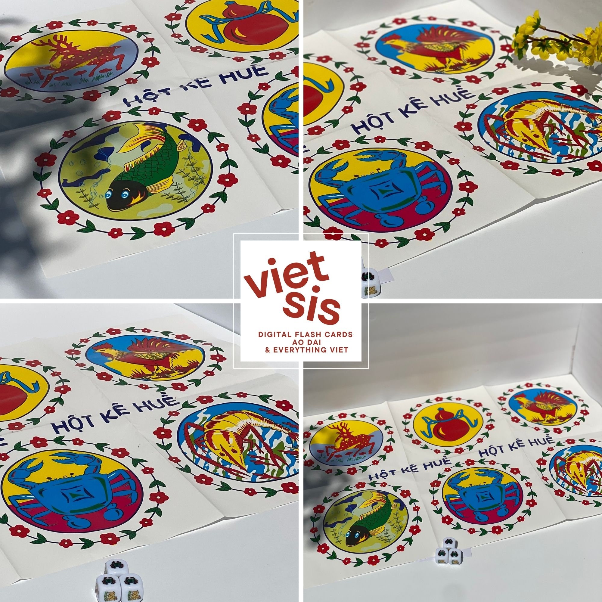 Bau Cua| Vietnamese Animal Games| Vietnamese Family Games - Etsy