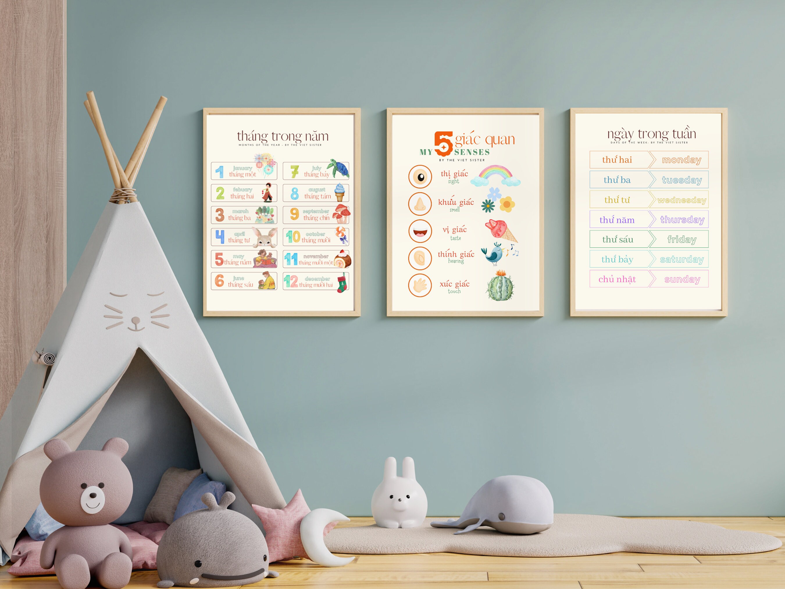 Vietnamese Learning Adventure Bundle for Kids Printable Posters ...