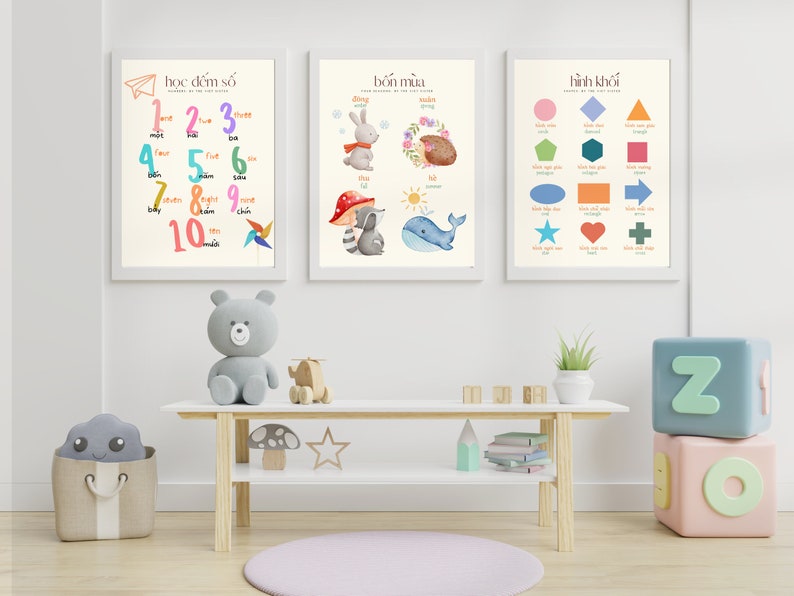 Vietnamese Learning Adventure Bundle for Kids Printable Posters ...