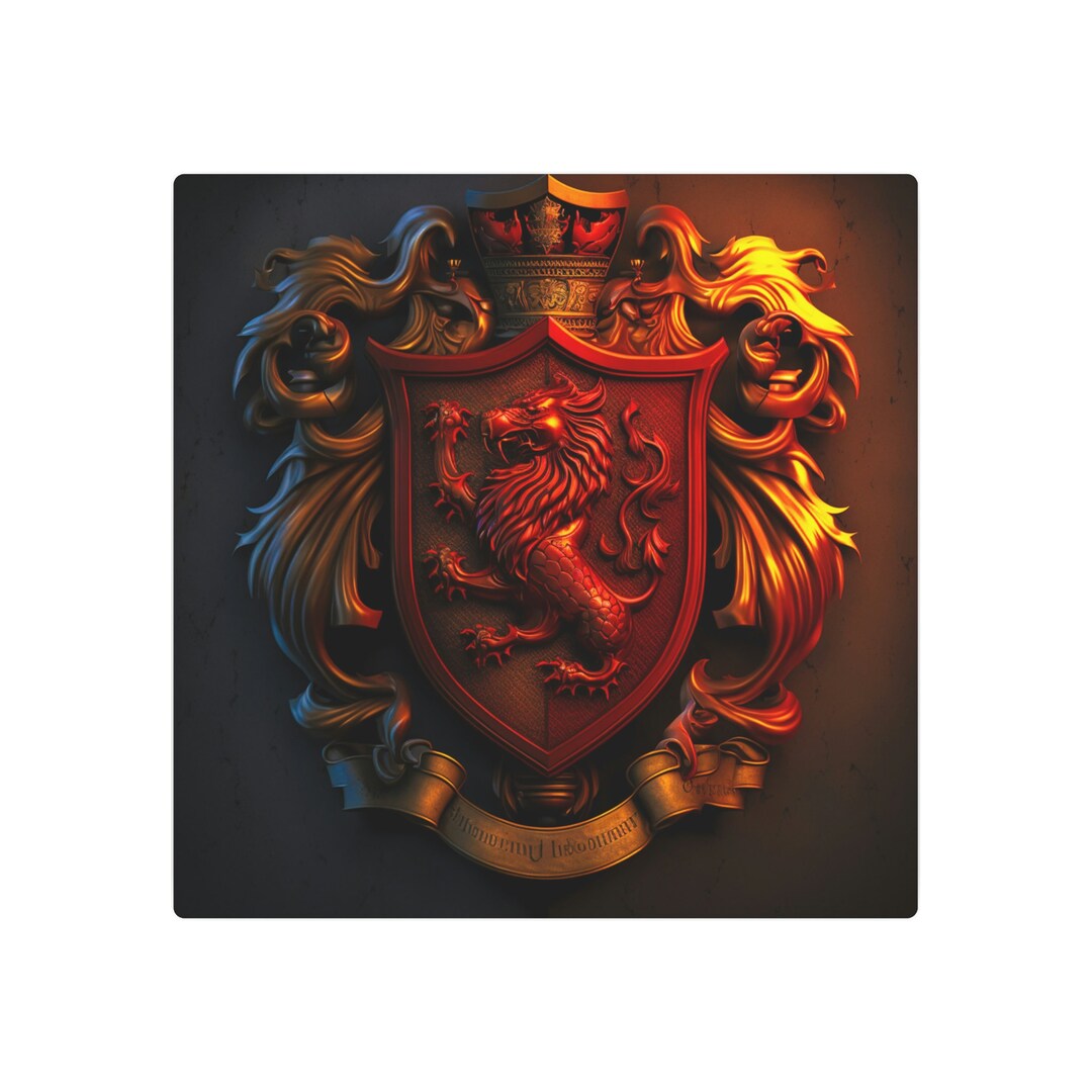 Gryffindor House Logo Ai Designed Metal Art Sign - Etsy