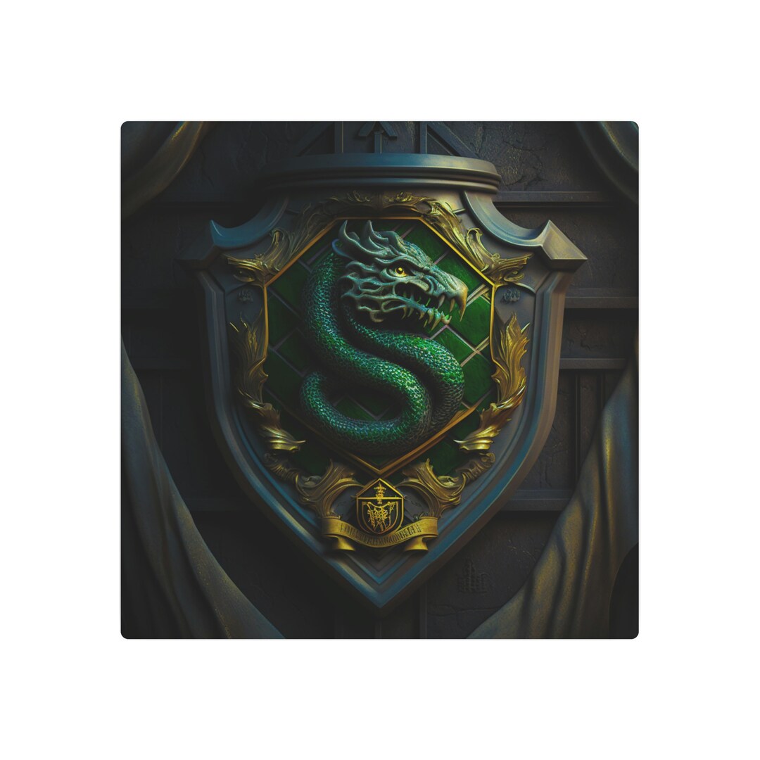 Slytherin House Logo Ai Designed Metal Art Sign - Etsy