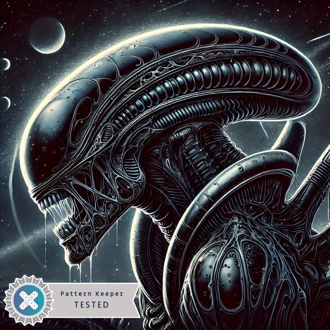 Alien Counted Cross Stitch Pattern | Xenomorph | PDF | Instant Download ...